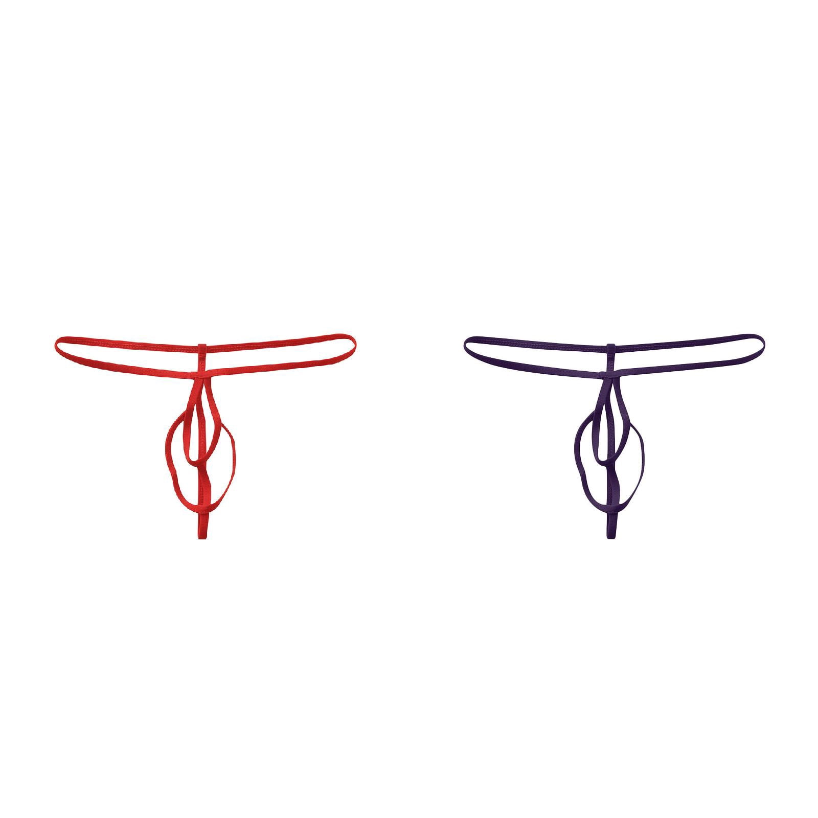2-Pack,Mens Stretch Pouch Thong Bikini Briefs Underwear Underpants plus ...