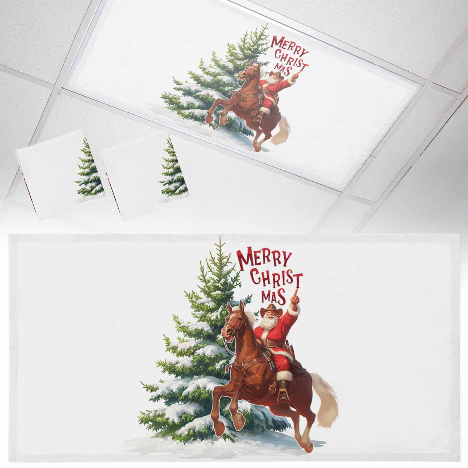 2 Pack Merry Christmas Fluorescent Light Covers for Ceiling Lights ...