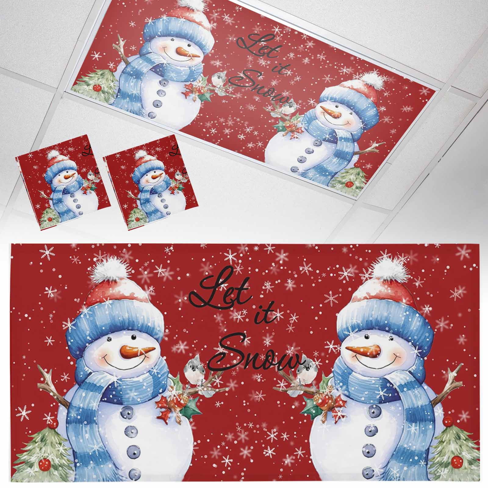 2 Pack Merry Christmas Fluorescent Light Covers for Ceiling Lights ...