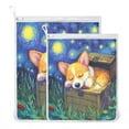 2 Pack Mesh Laundry Bags Oil Painting Of A Sleeping Corgi Durable ...