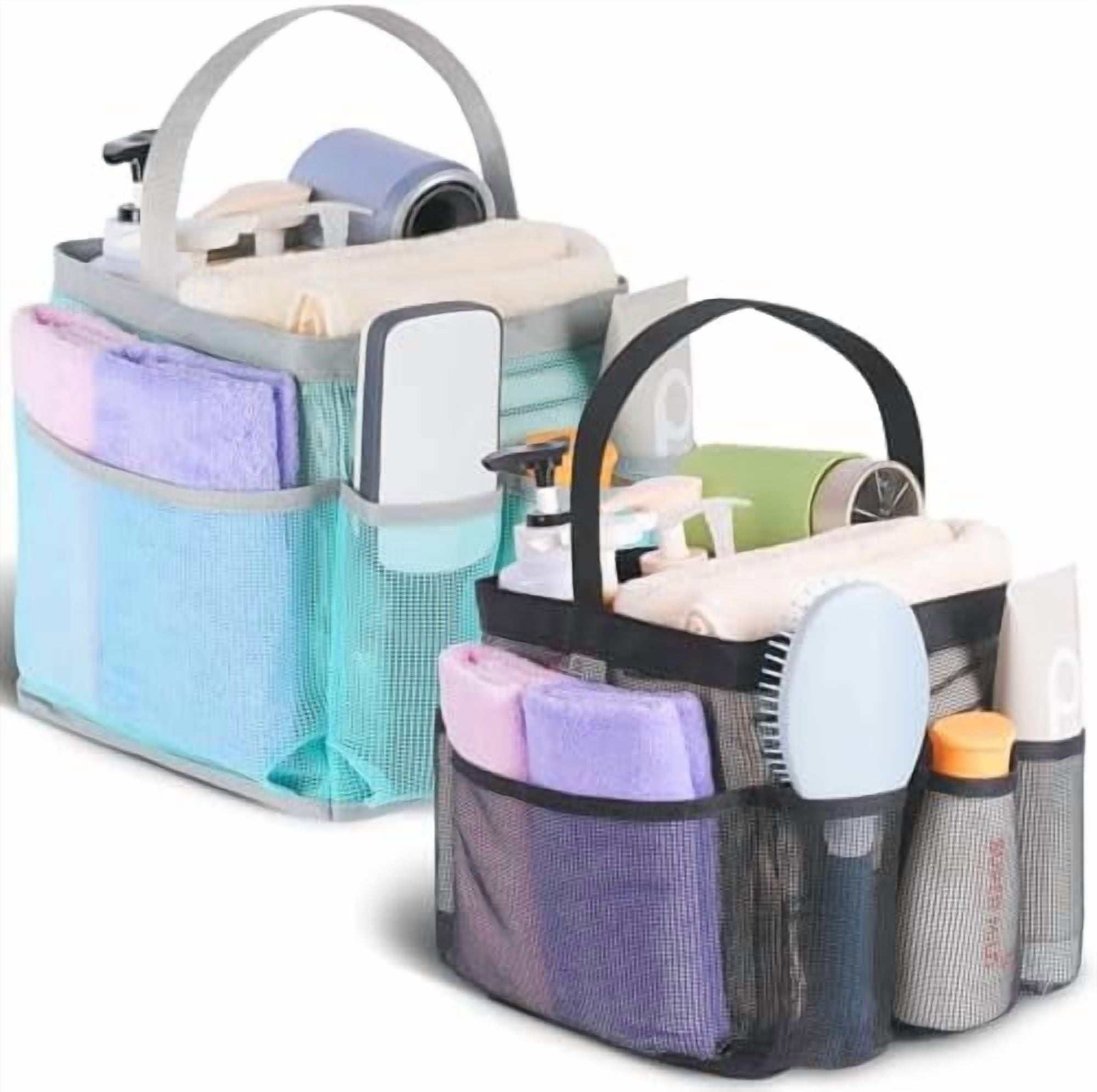 2 Pack Mesh Shower Caddy Portable for College Dorm Room Essentials ...