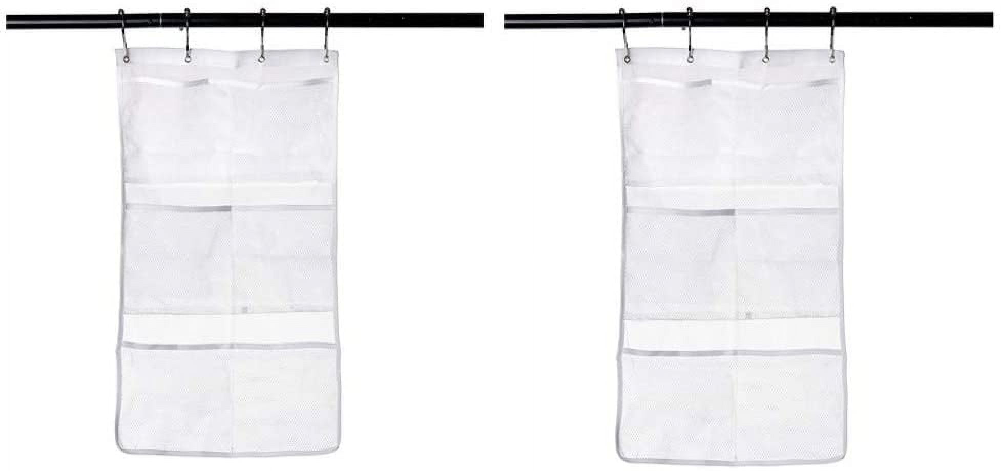 2 Pack Mesh Shower Organizer Hanging Mesh Pockets Bathroom Caddy 6 ...