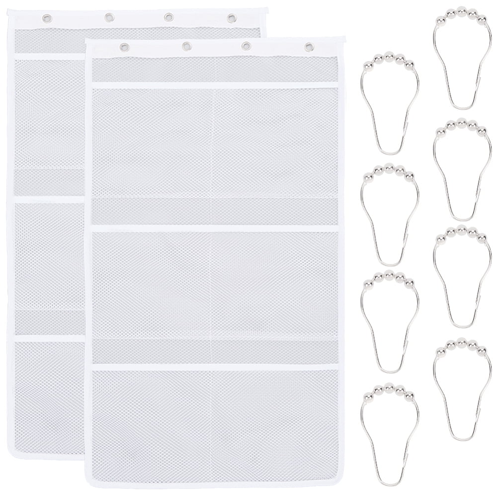 2 Pack Mesh Showers Caddy Bag Hanging Mesh Shower Organizer 6 Pockets ...