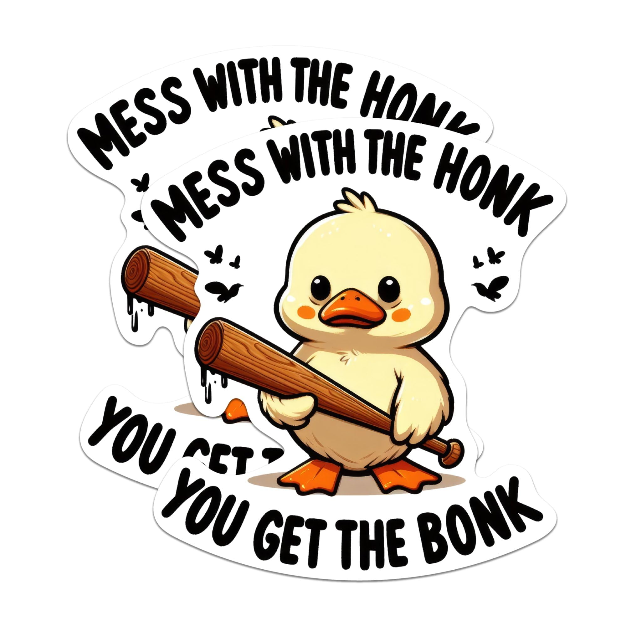 (2 Pack) Mess with The Honk You Get The Bonk Magnets - Funny Cute ...