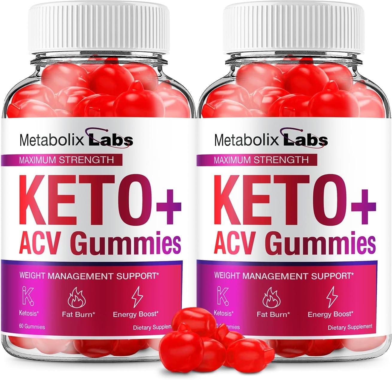 2 Pack Keto ACV Gummies by Metabolix Labs - Advanced Formula with B12 ...