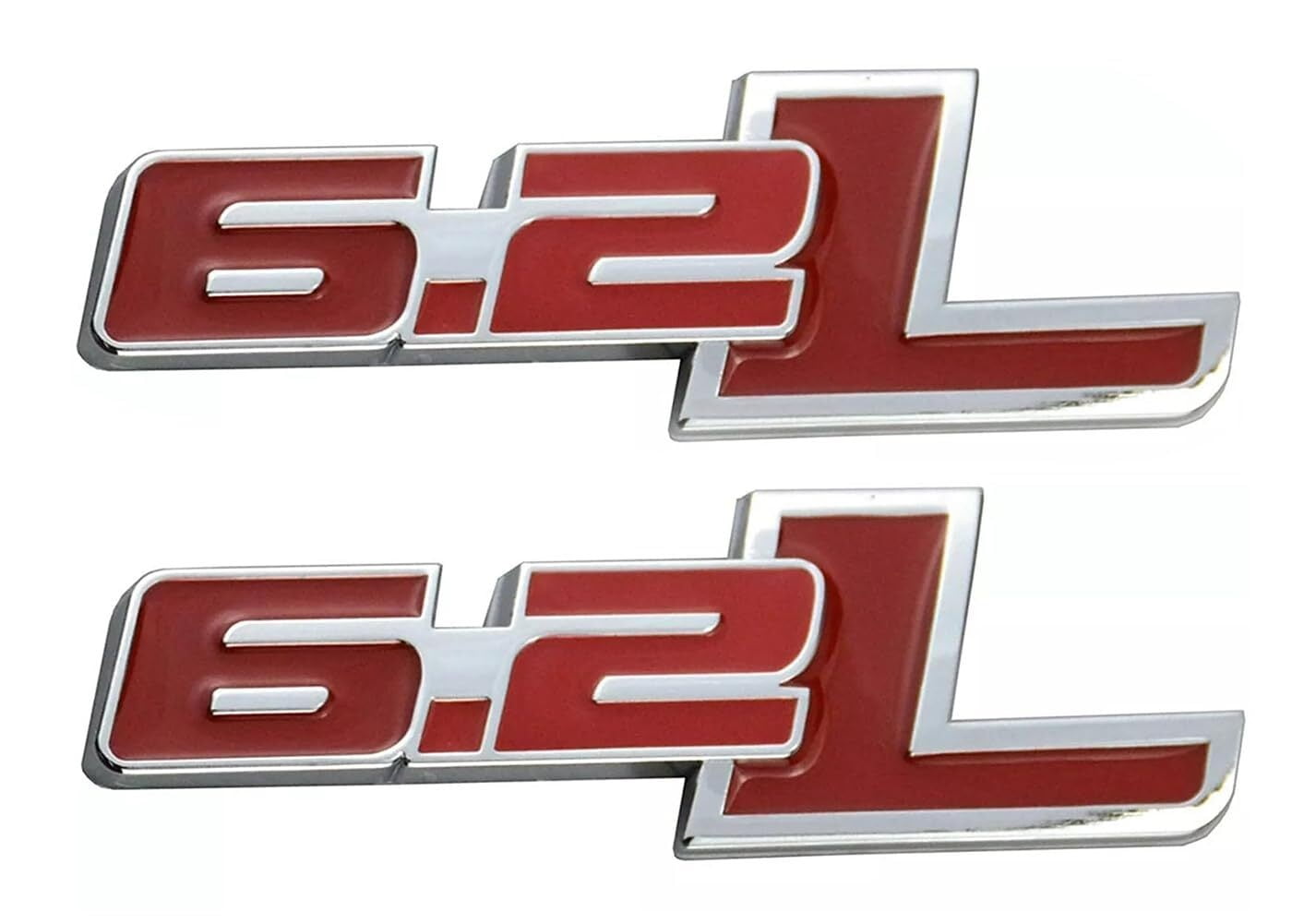 2 Pack Metal 6.2L Engine Badge 3D Emblems Engine Name Sticker Decal ...