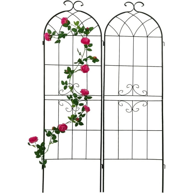 2 Pack Metal Garden Trellis 197x 71 Rustproof Climbing Plant