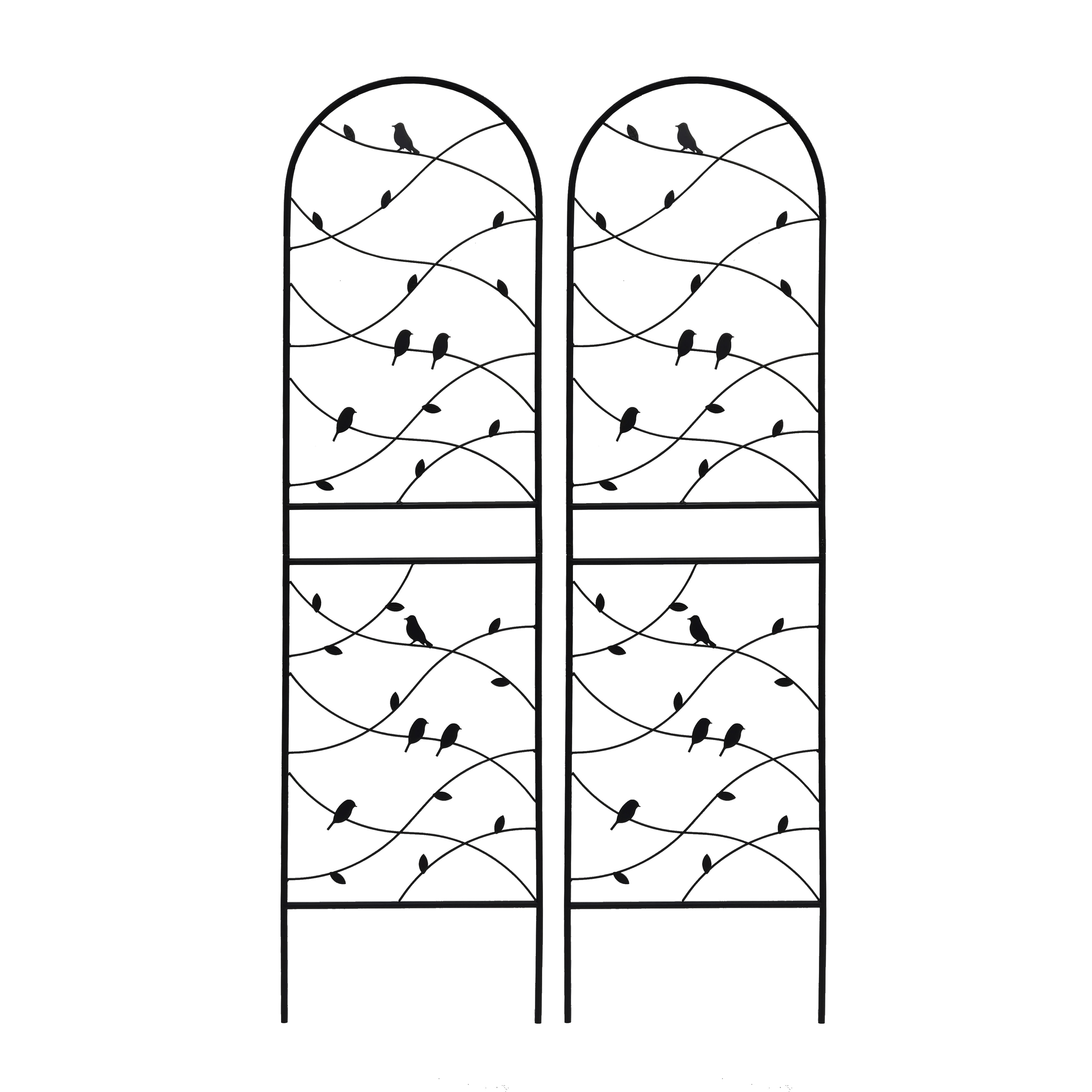 2 Pack Metal Garden Trellis 71" X 19.7" Rustproof Trellis for Climbing ...