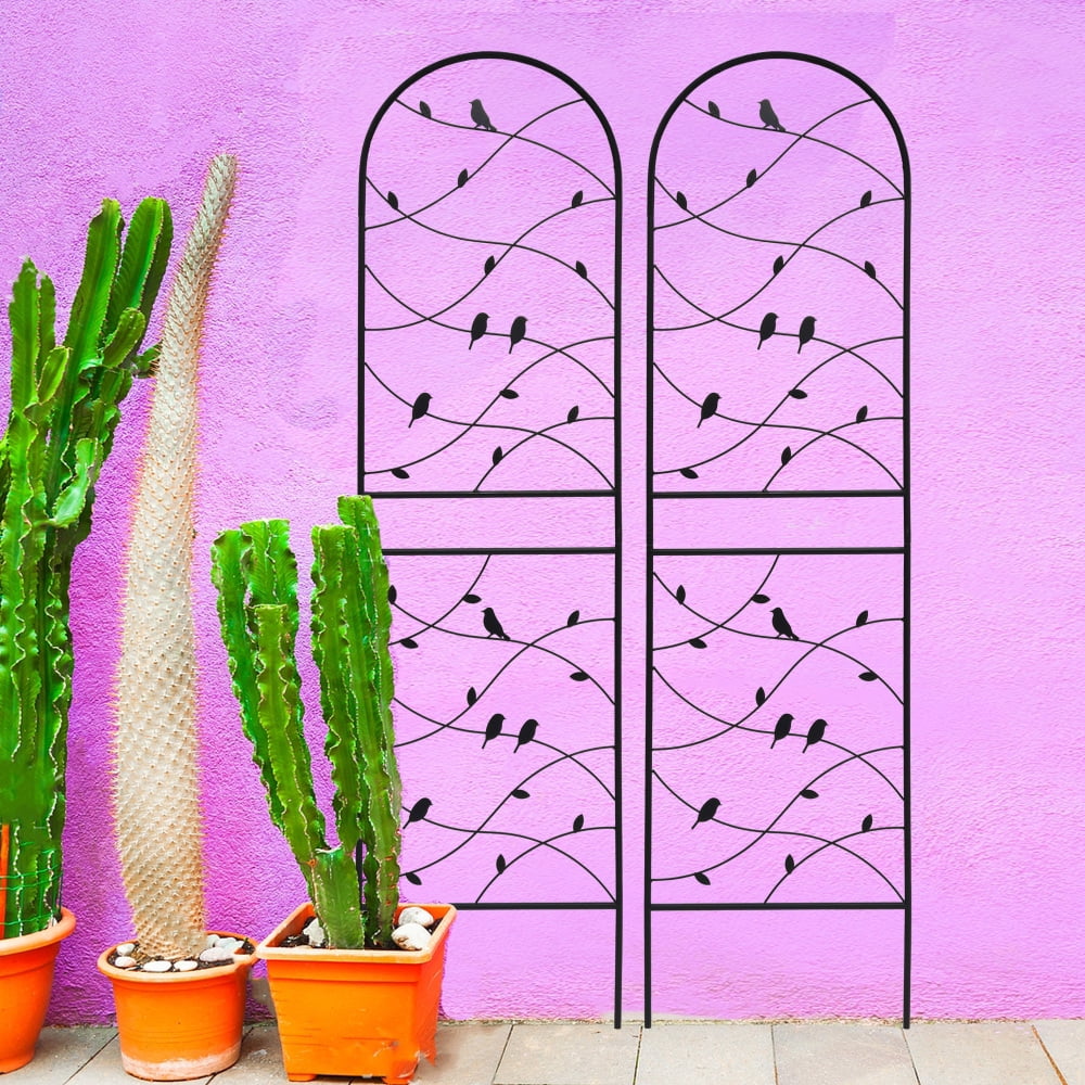 2 Pack Metal Garden Trellis 71" x 19.7" Rustproof Trellis for Climbing ...