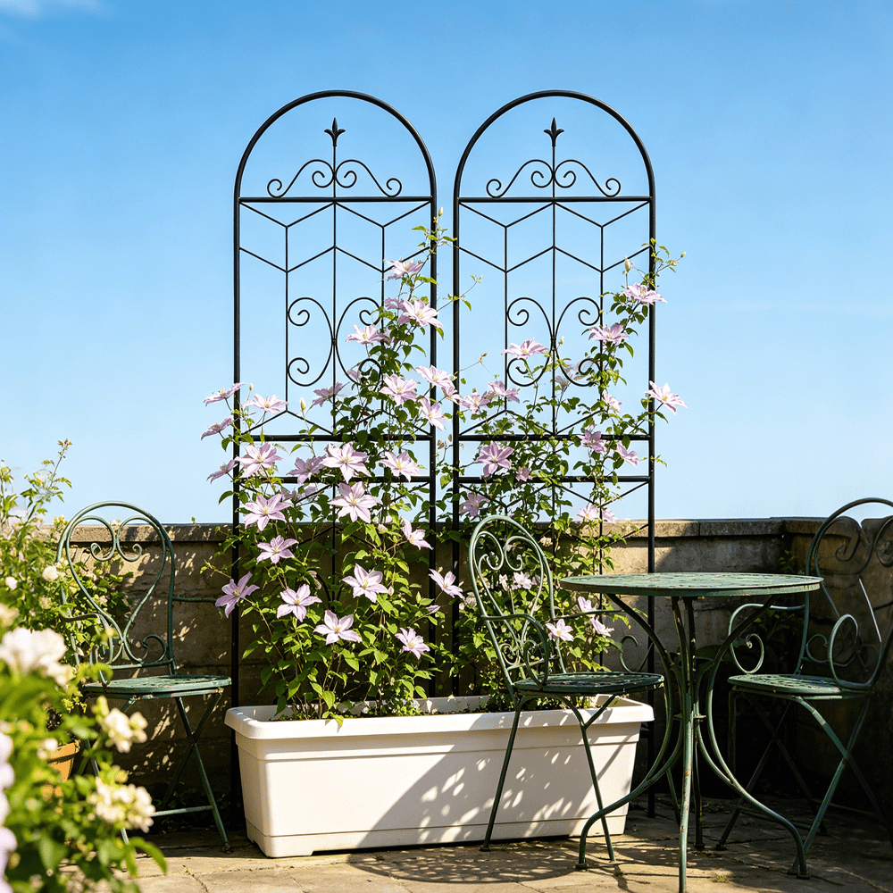 2 Pack Metal Garden Trellis 71" x 19.7" Rustproof Trellis for Climbing ...