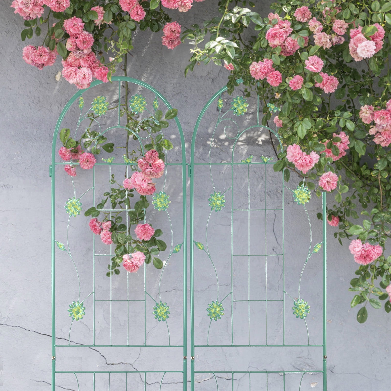 2 Pack Metal Garden Trellis Rustproof Trellis For Climbing Plants Iron
