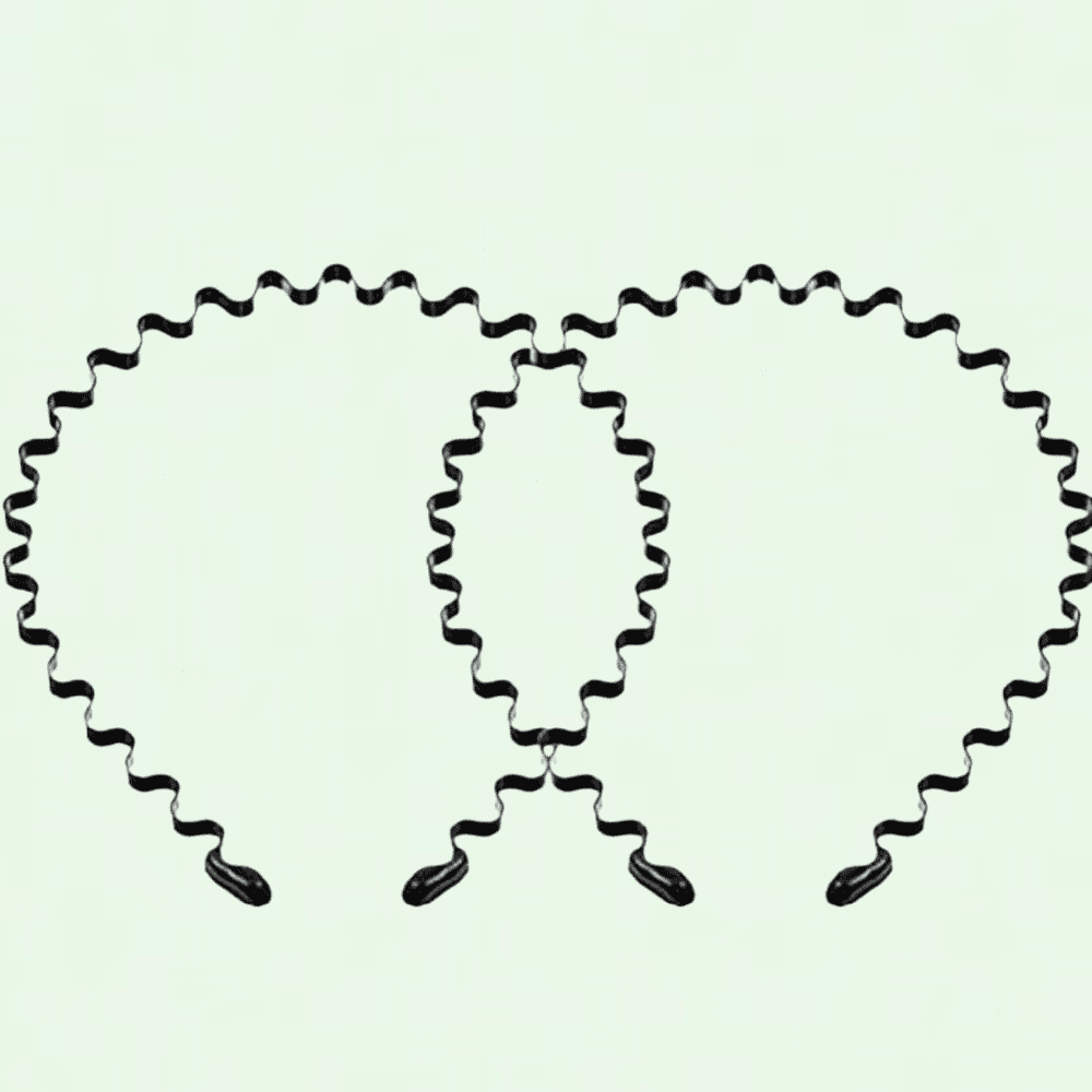 2 Pack Metal Headbands, Black Spring Hair Hoop, Unisex Men Women ...