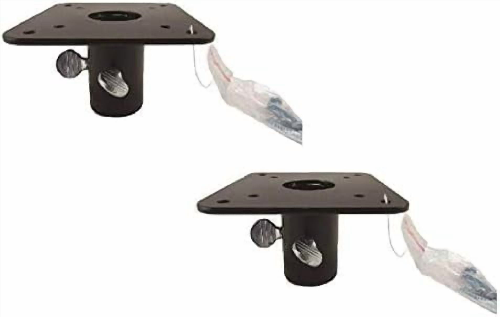 2-Pack Metal Mounting Flange for 1-inch Poles with Screws - Walmart.com