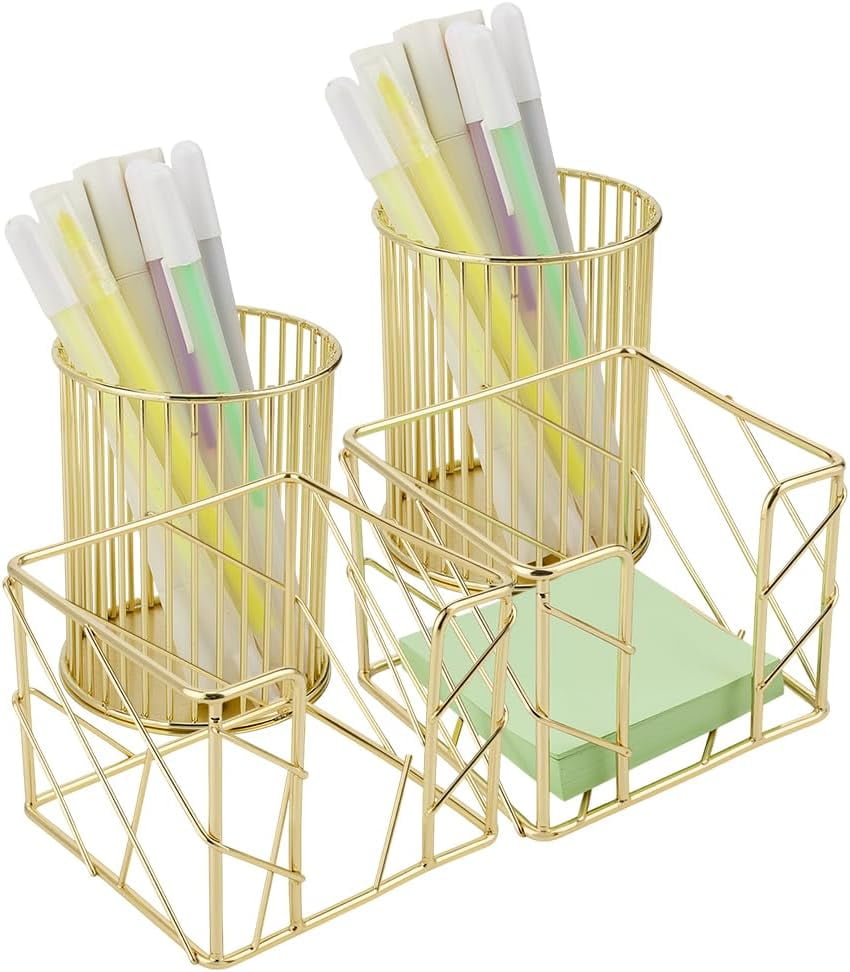 2 Pack Metal Post Note Holder and Pen Holder 3.94 Inch Large Opening ...