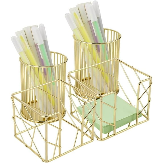 2 Pack Metal Post Note Holder and Pen Holder 3.94 Inch Large Opening ...