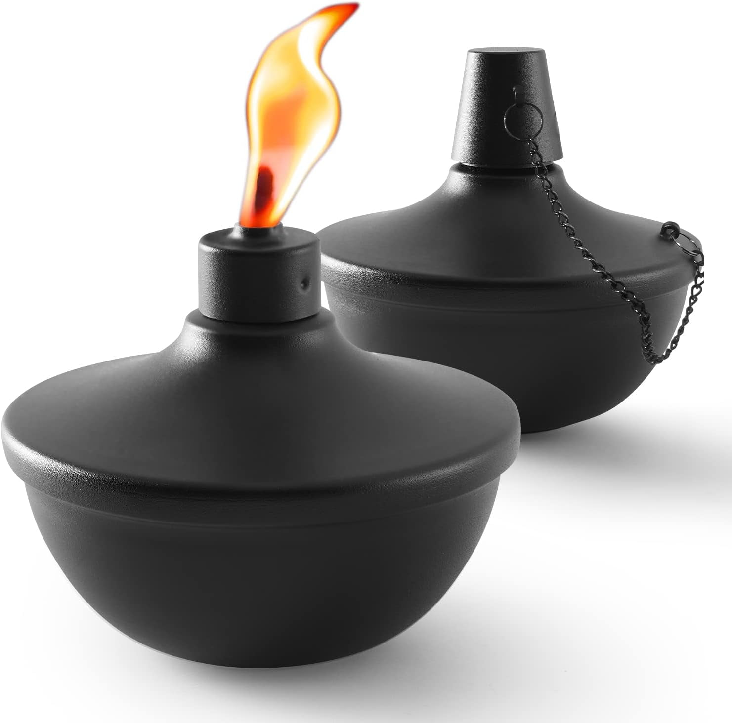 2 Pack Metal Table Top Torches, 22oz Citronella Torches for Outside ...