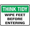 (2-Pack) Metal Tin Sign Aluminum Sign Wipe Feet Before Entering 8"x12 ...