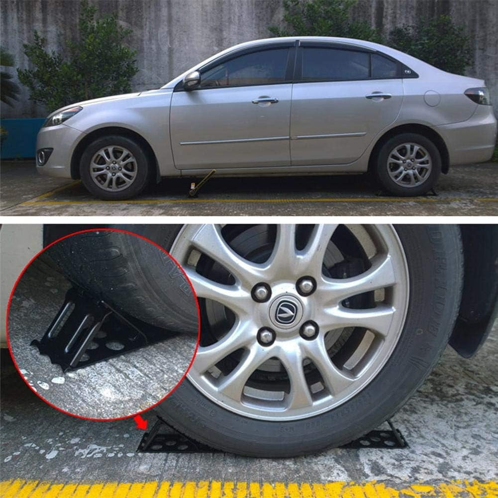 2 Pack Metal Wheel Chocks, Foldable Non-Slip Tire Chocks for Front and ...