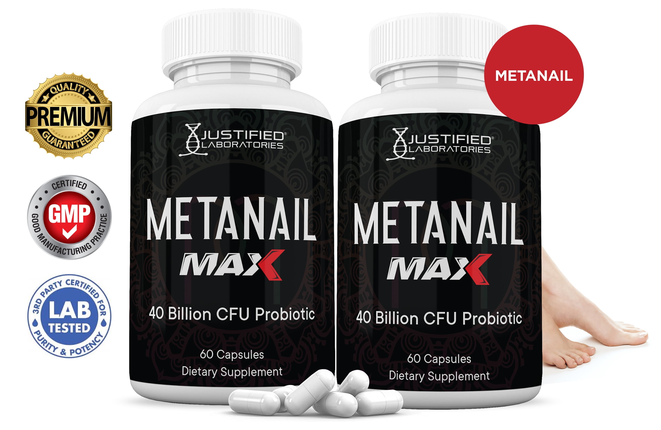 (2 Pack) Metanail Max 40 Billion CFU Probiotic Nail Support 120 ...