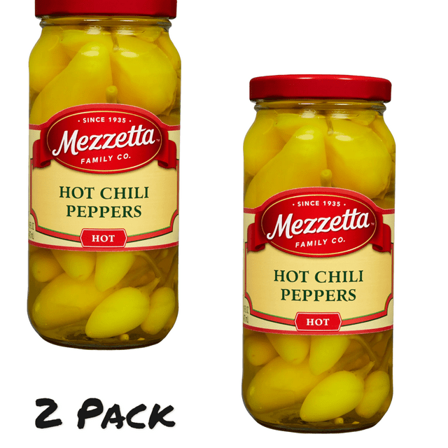 ( 2 Pack ) Mezzetta Hot Chili Peppers 16 fl oz Jar - Walmart.com