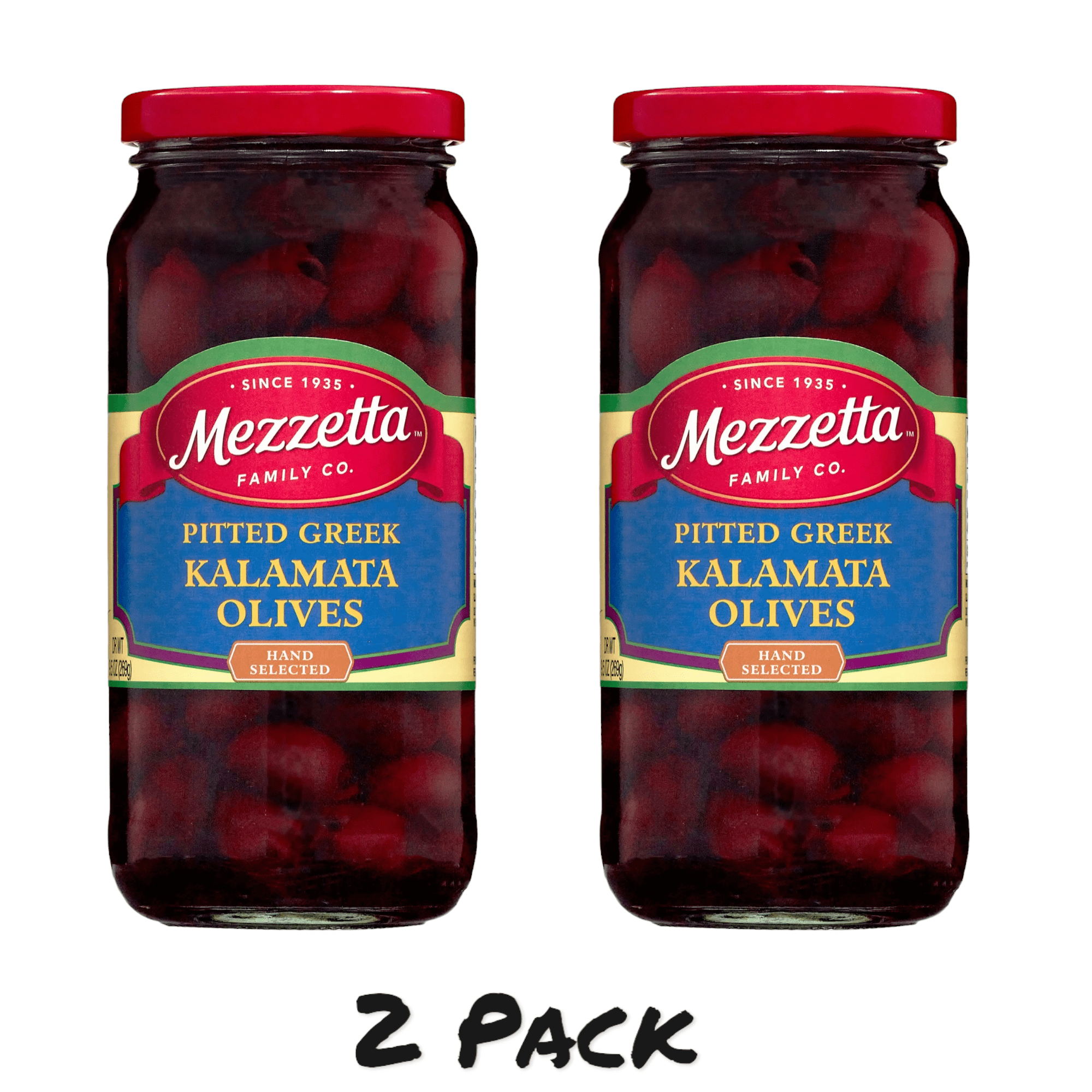 ( 2 Pack ) Mezzetta Pitted Greek Kalamata Olives , 9.5 oz Dt. Wt. Jar ...