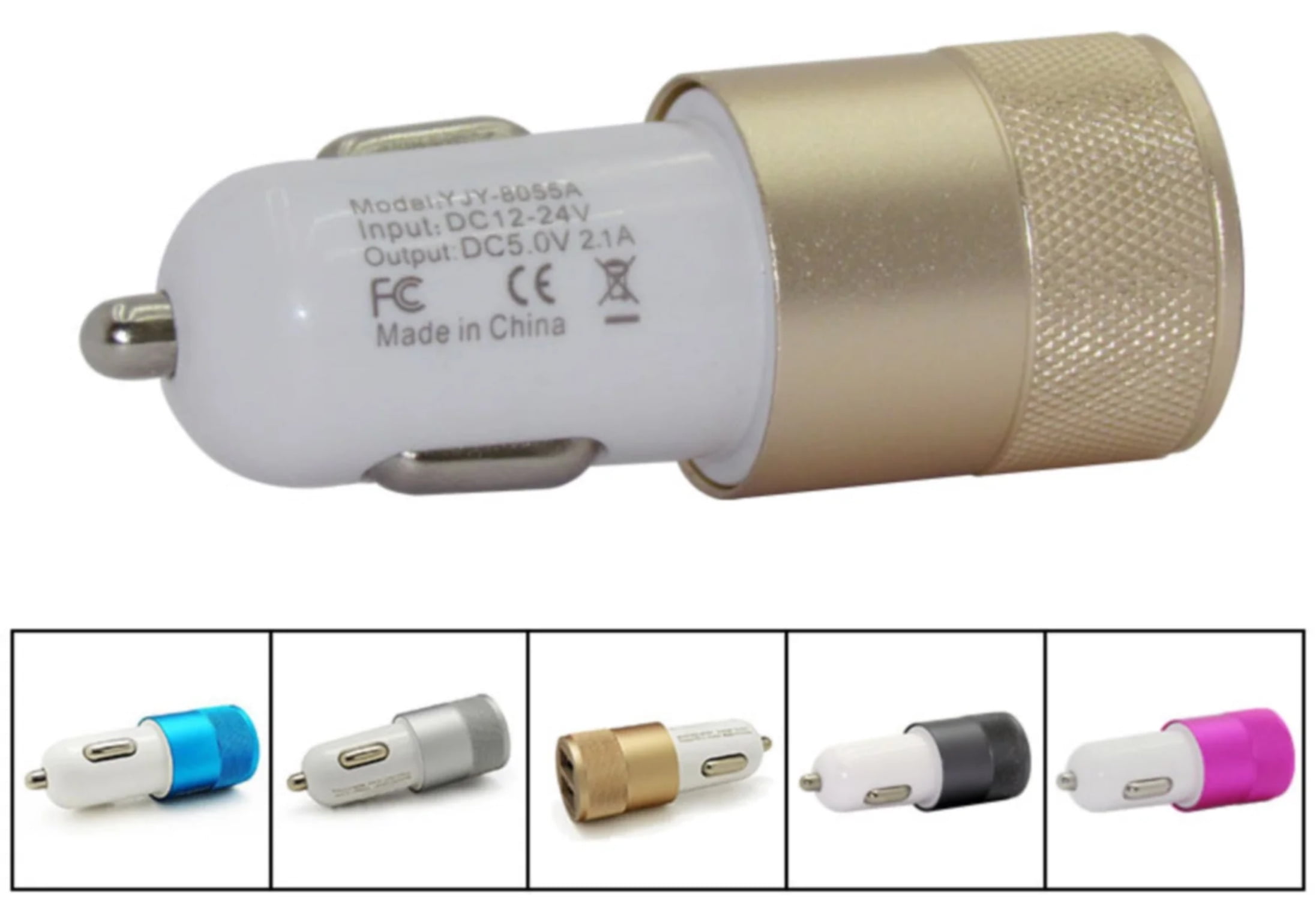 2 Pack - Micro Auto Universal Dual USB Car Charger 3.1A Adapter 5V Dual ...