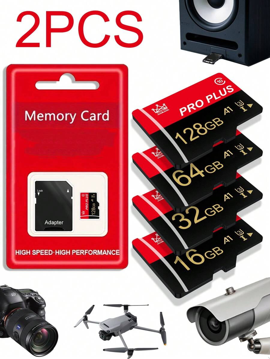 2-Pack Micro SD Card with Adapter - 1GB-128GB, UHS-I Class 10 - High ...