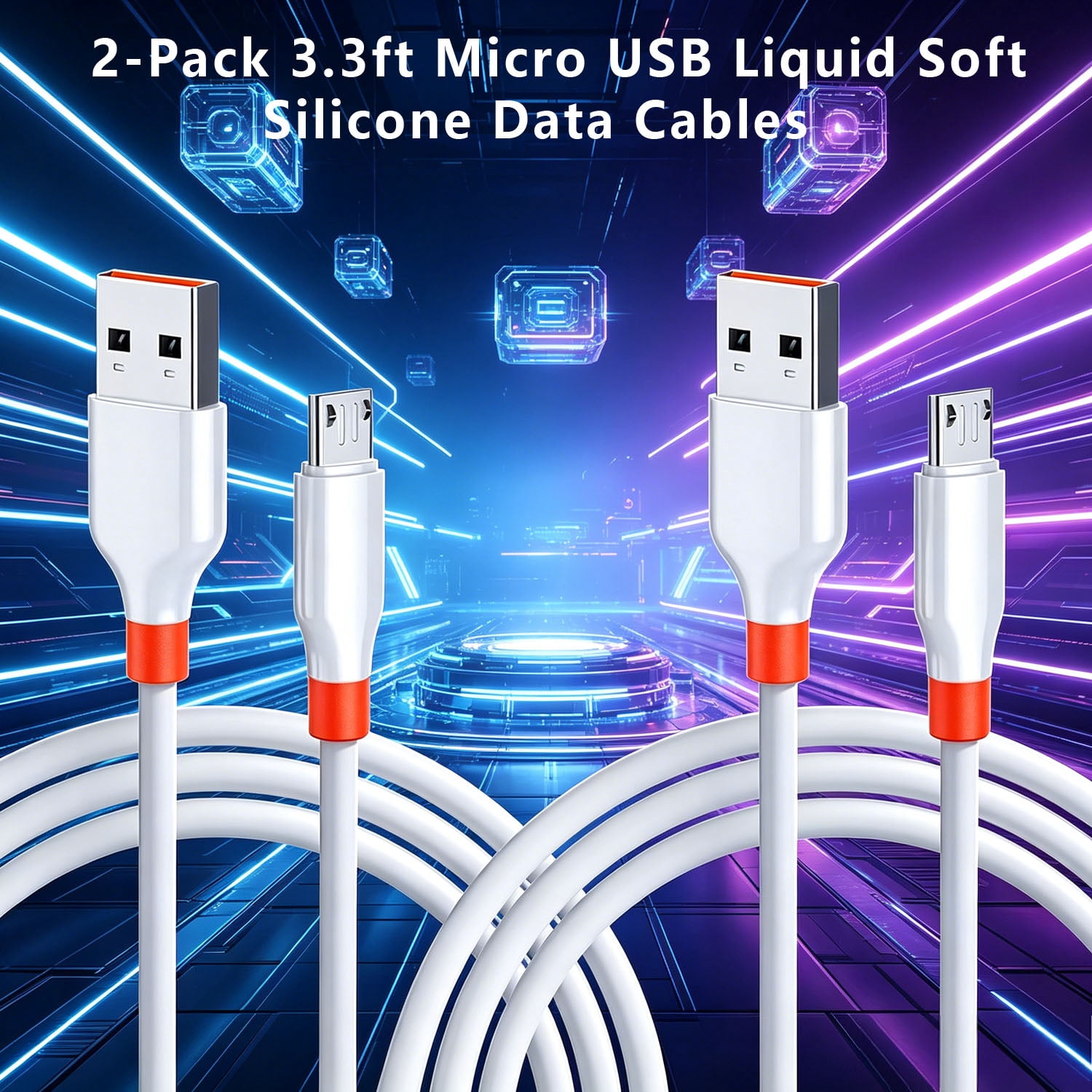 2-Pack Micro USB Charger Cable Compatible for Fujifilm INSTAX Share SP ...
