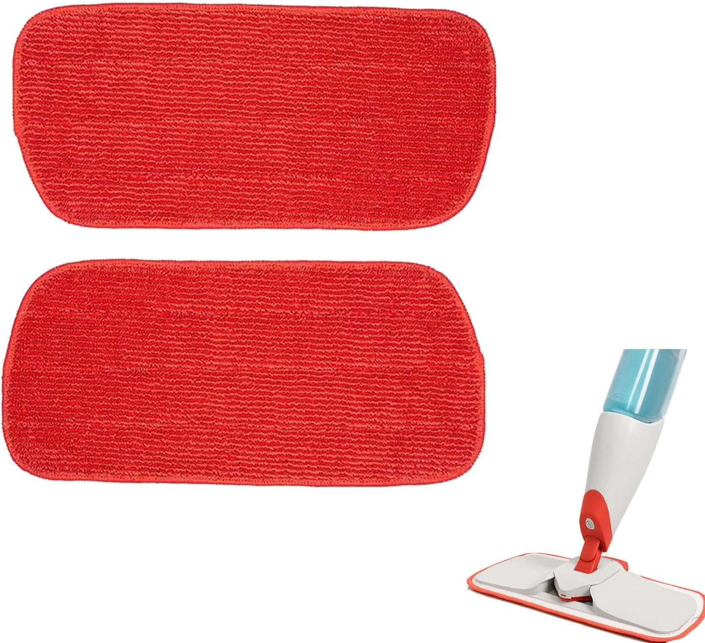 2 Pack Microfiber Reusable Replacement Mop Refill Mop Pads Compatile ...