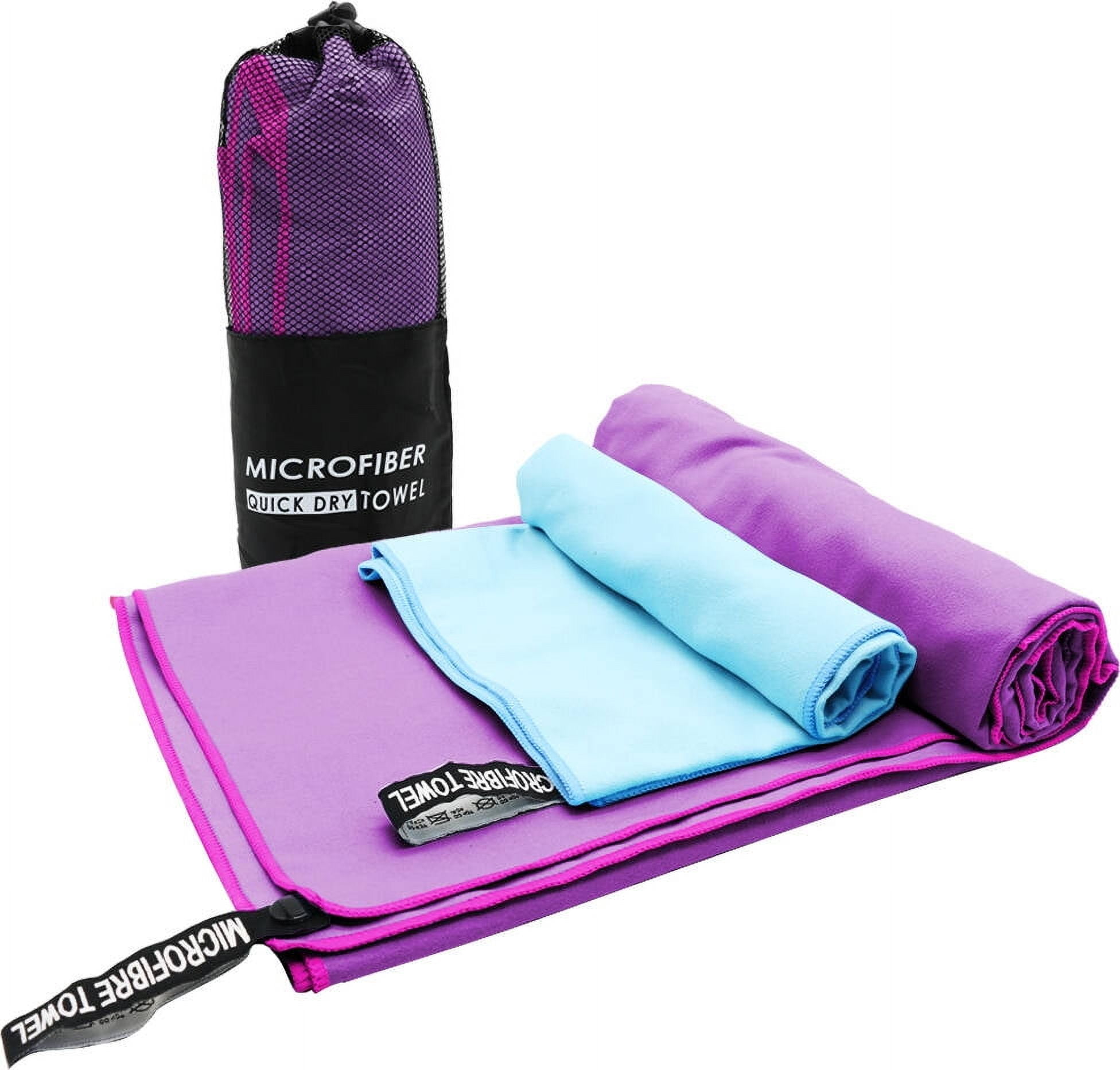 2 Pack Microfiber Towel Quick Dry Bath Towels Super Absorbent for Sport ...