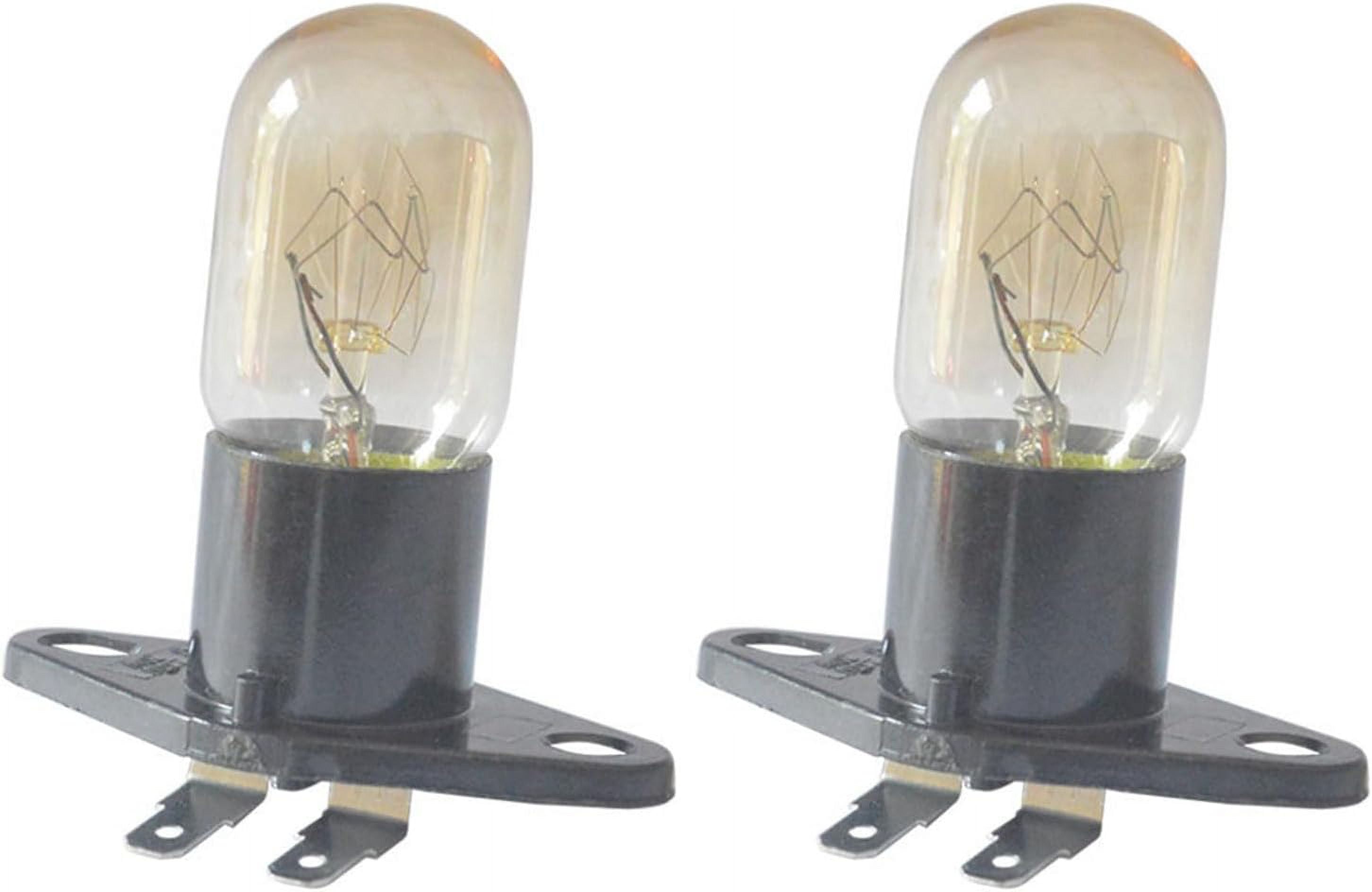 2 Pack Microwave Light Bulb 2A 250V 20W 2Pin Light Bulb Replacement For ...