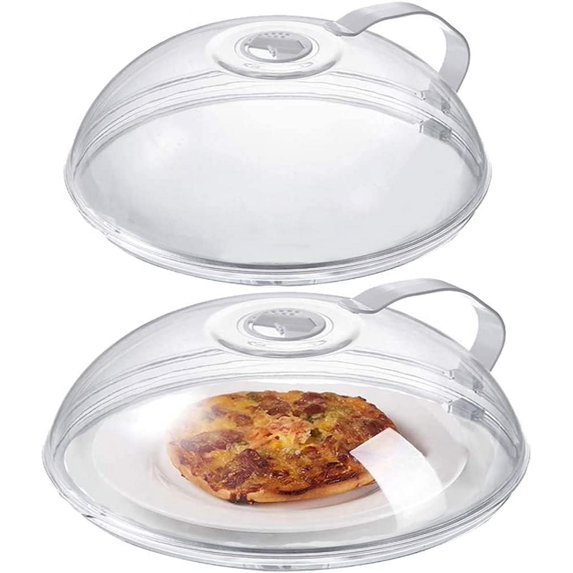 2 Pack Microwave Splatter Cover, Transparent Cover, Microwave Plate ...