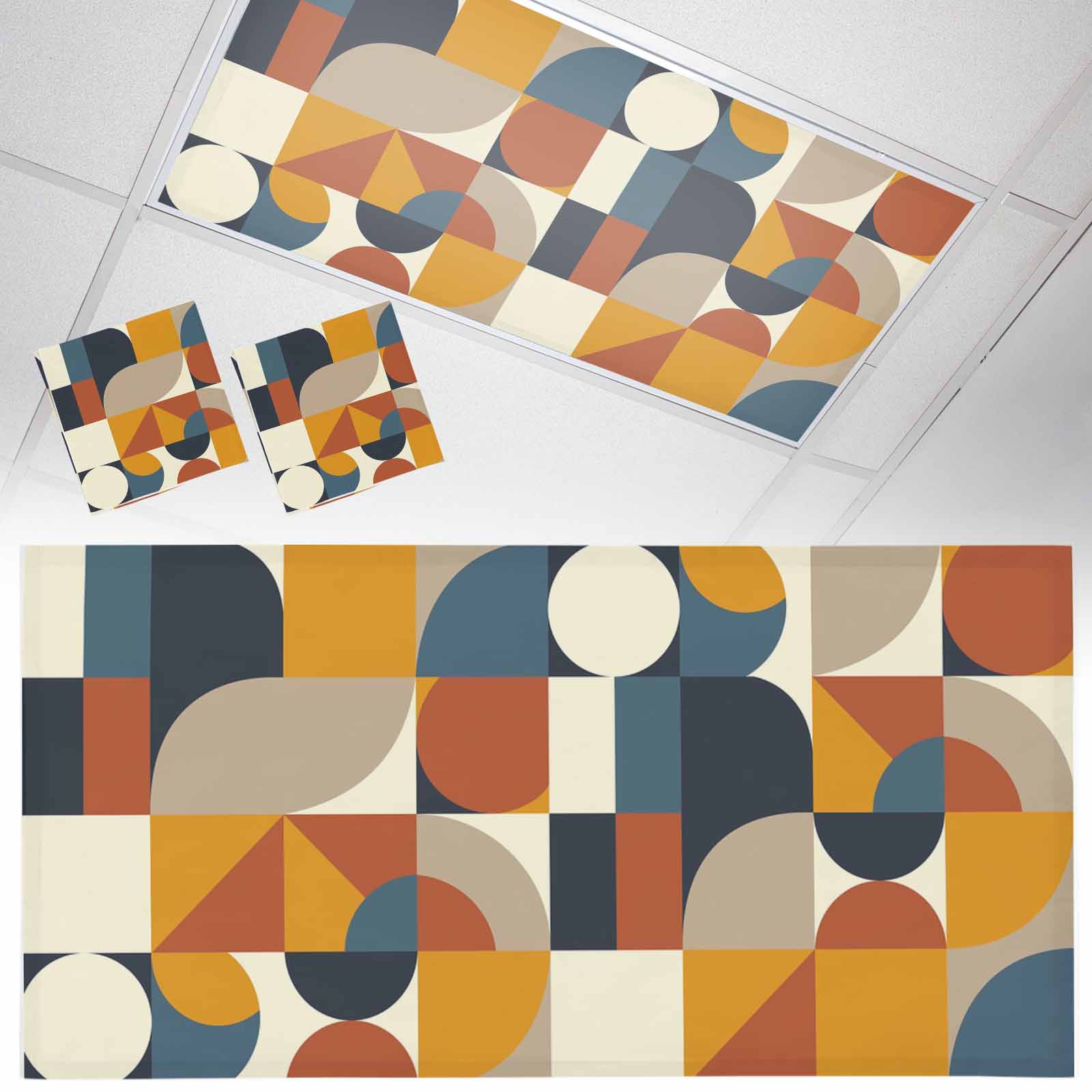 2 Pack Mid Century Fluorescent Light Covers for Ceiling Lights Orange ...
