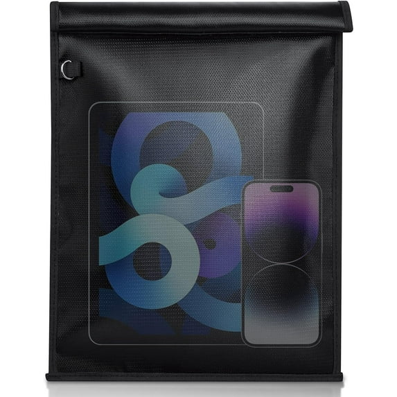 2 Pack Military Grade Faraday Bags, Fireproof Waterproof Signal ...
