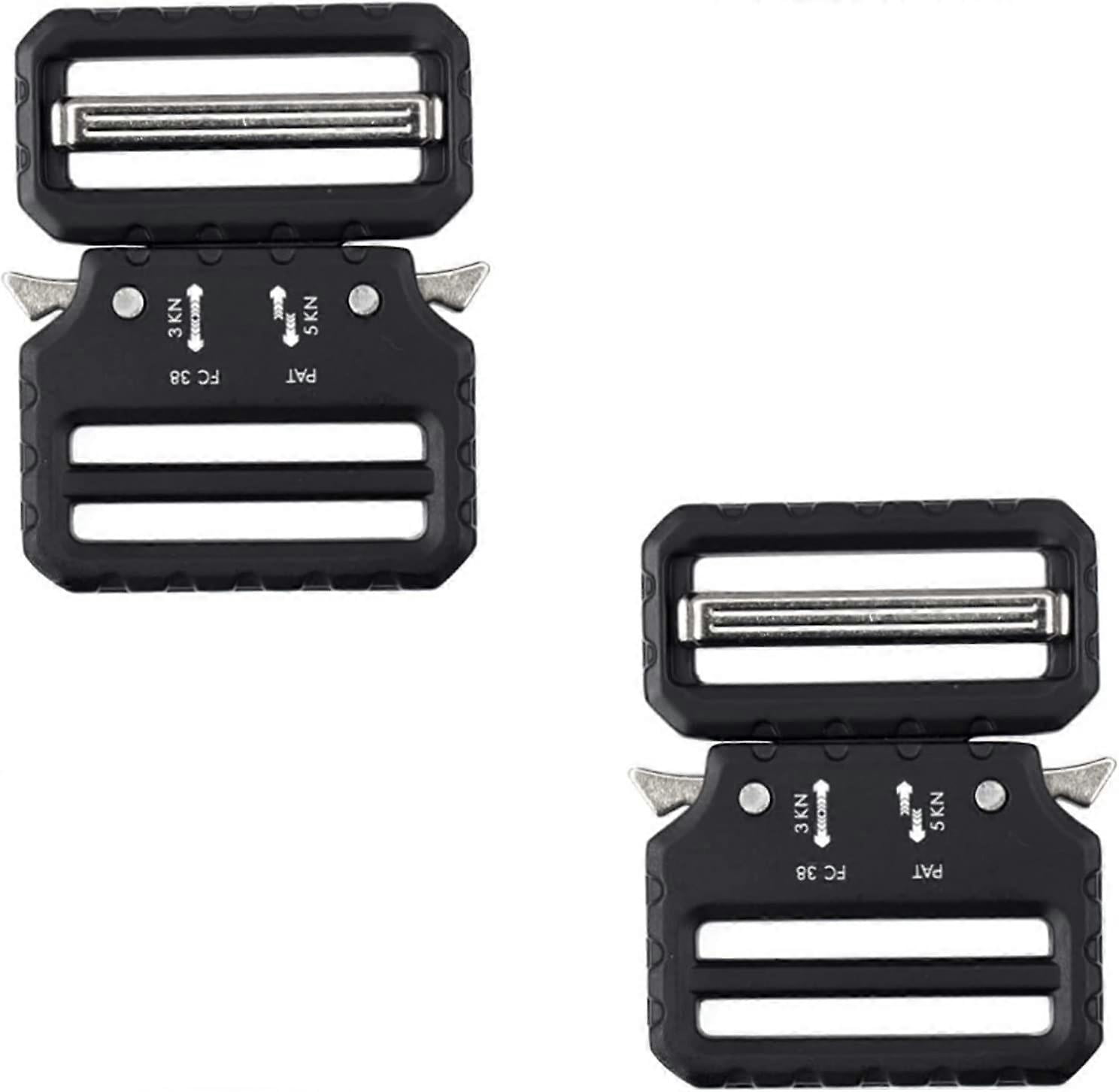 2 Pack Military Grade Heavy Duty Black Zinc Alloy Tactical Belt Buckles ...