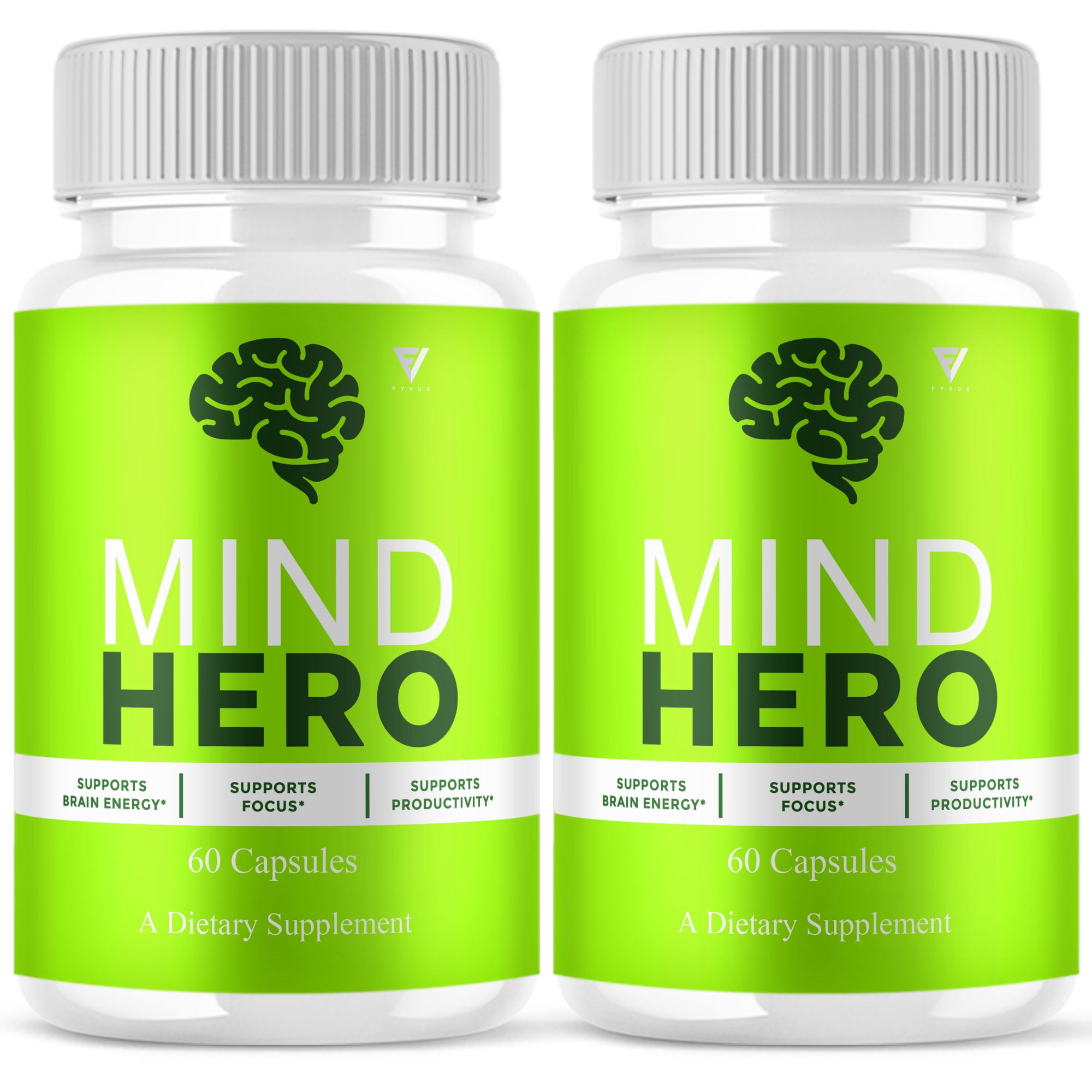 (2 Pack) Mind Hero Brain and Memory Supplement, MindHero Advanced ...