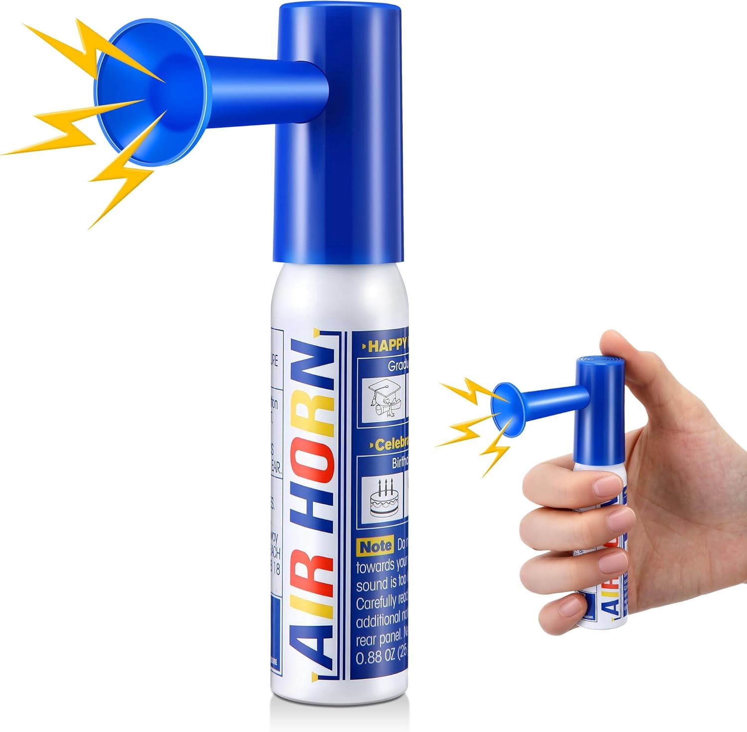 2 Pack Mini Air Horn for Personal Safety, 0.88 Oz Stadium Air Horn ...