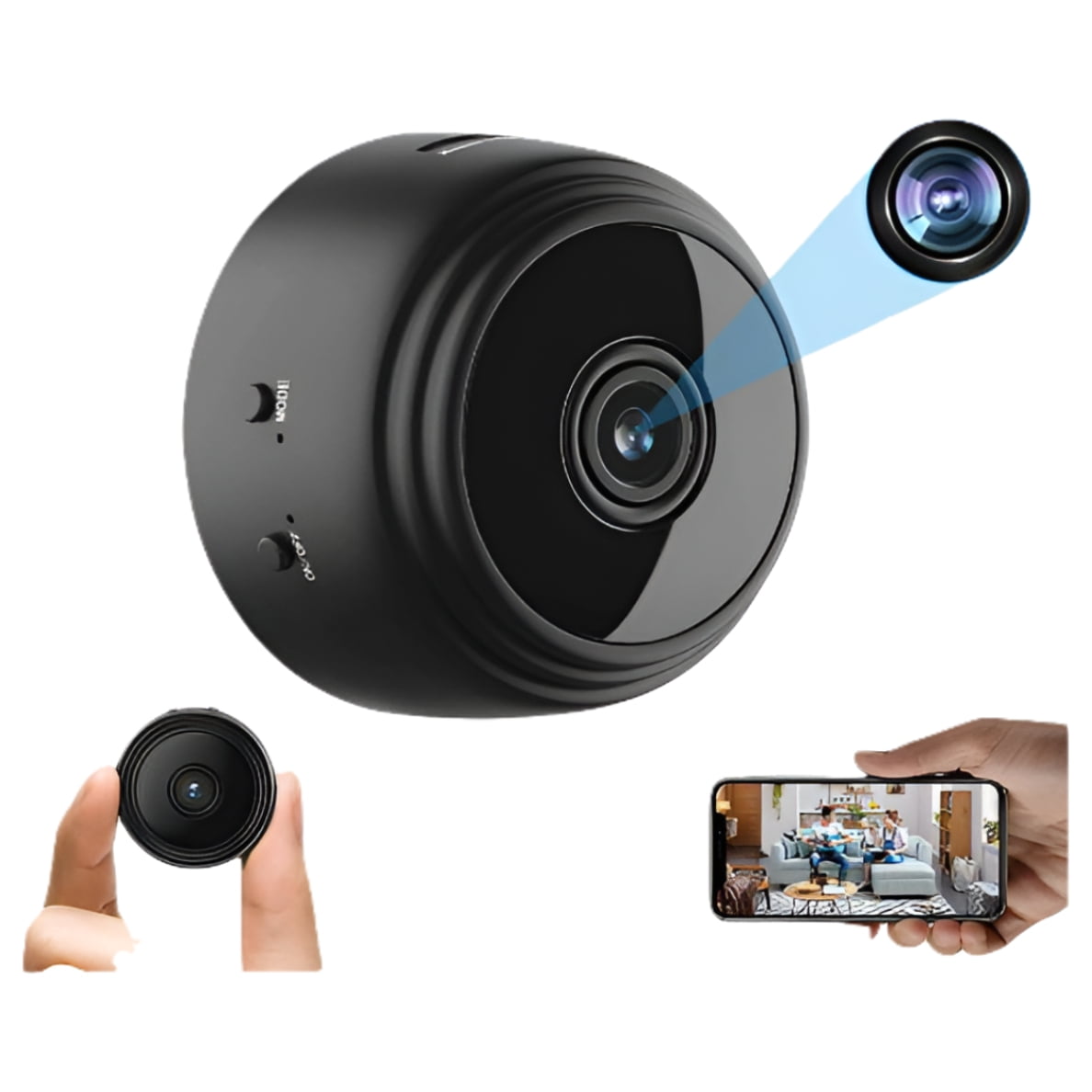 2 Pack Mini Camera WiFi Small Wireless Video Camera Full HD 1080P Night ...