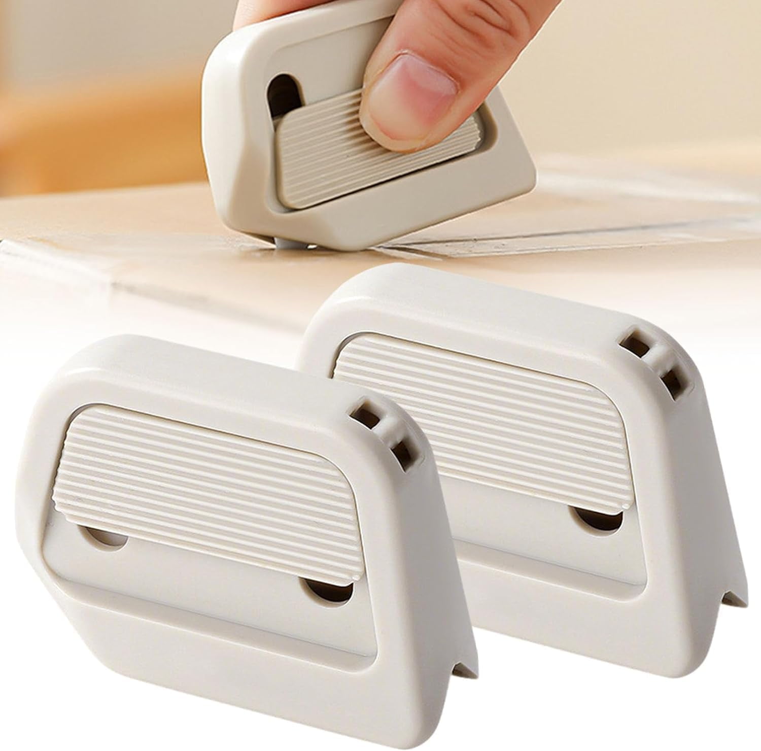 2-Pack Mini Ceramic Paper Cutter, Retractable Box Cutters with Safety ...