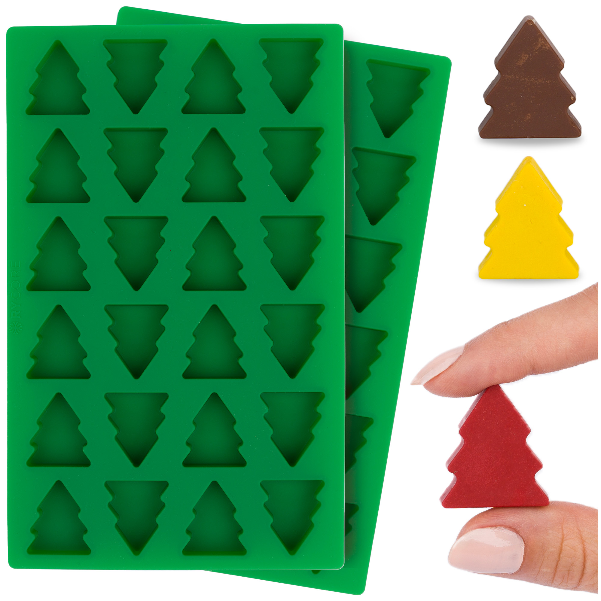 2 Pack - Mini Christmas Tree Silicone Mold for Festive Desserts ...