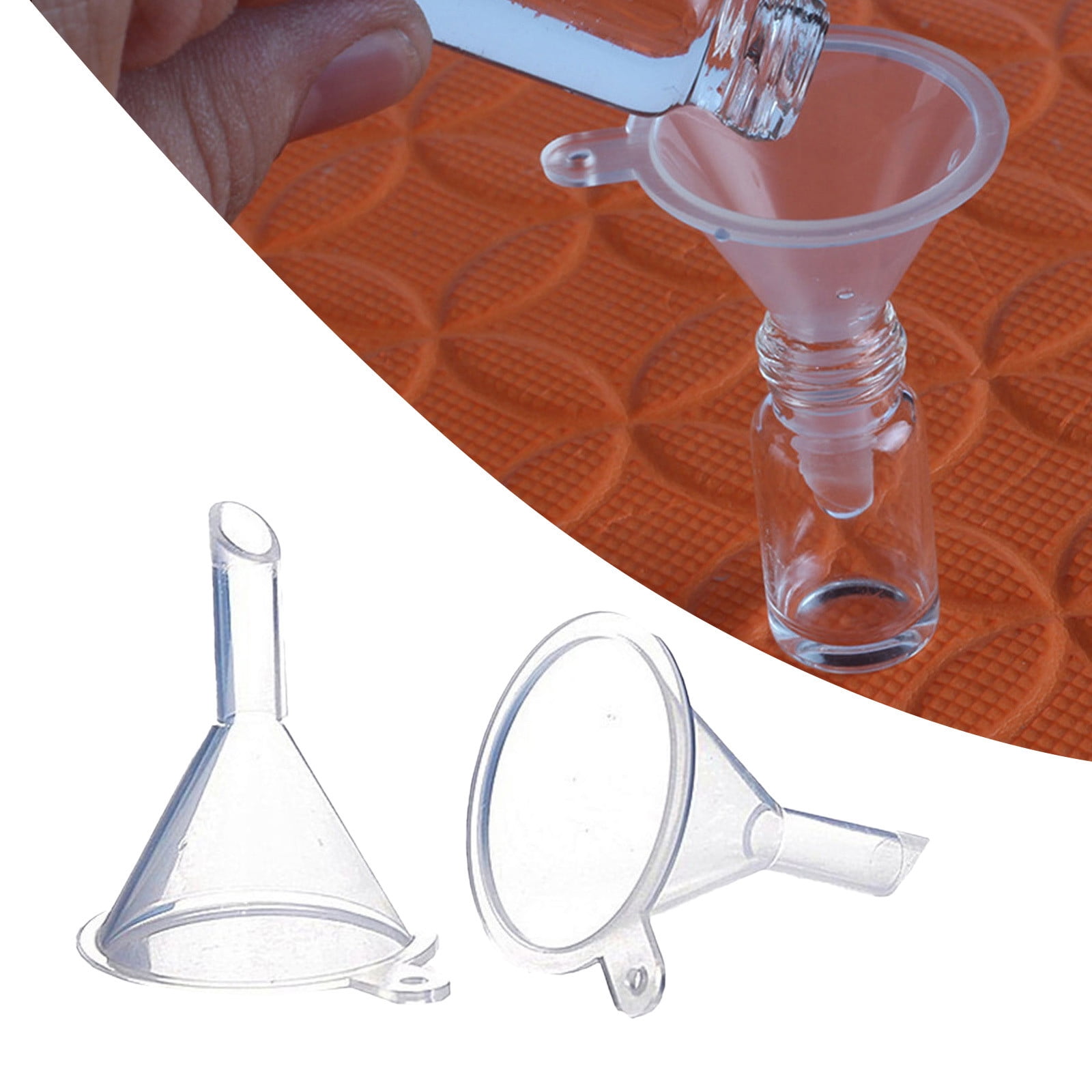 2 Pack Mini Clear Funnel For Bottling Cosmetics Liquids And Oil Filling ...