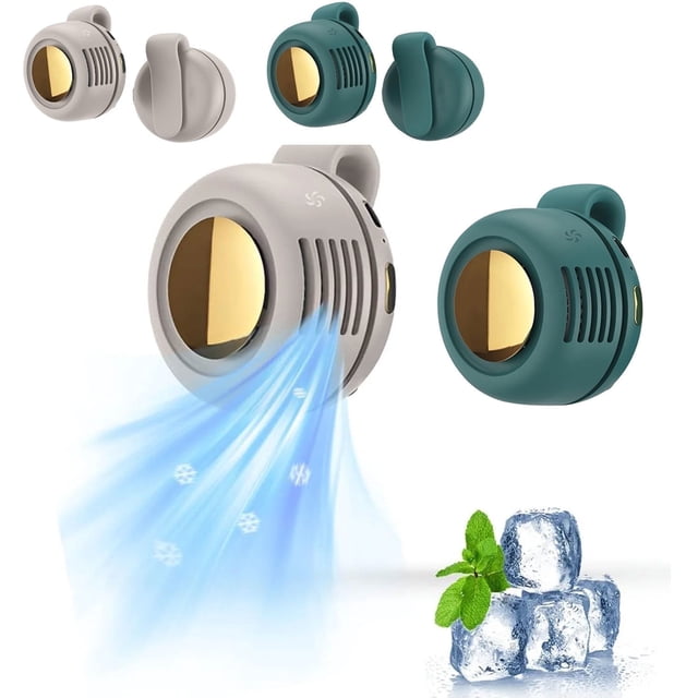 2 Pack Mini Clip on Fan for Shirt & Waist, Portable Small Whirlwind ...