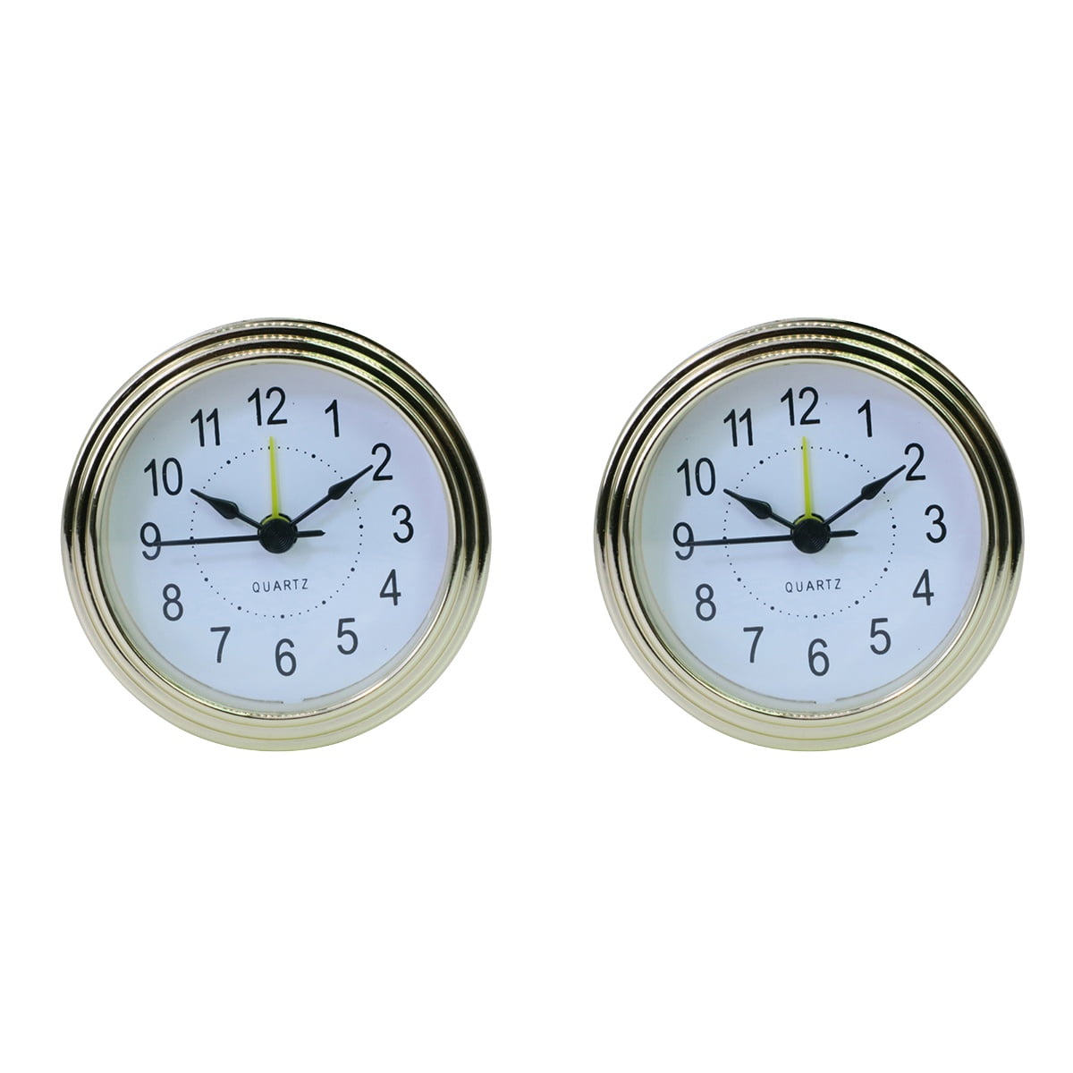 2 Pack Mini Clock Face Insert with Timer Miniature Quartz Vintage Wall ...