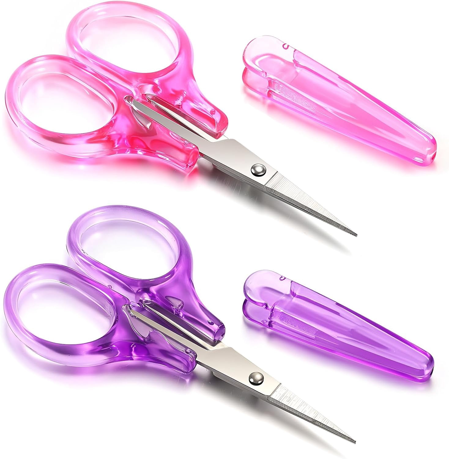 2 Pack Mini Craft Scissors with Protective Cover – Small Precision ...