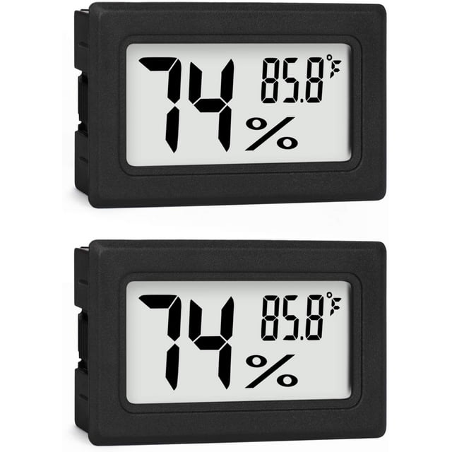 2 Pack Mini Digital Hygrometer Indoor Outdoor Thermometer Hygrometer ...