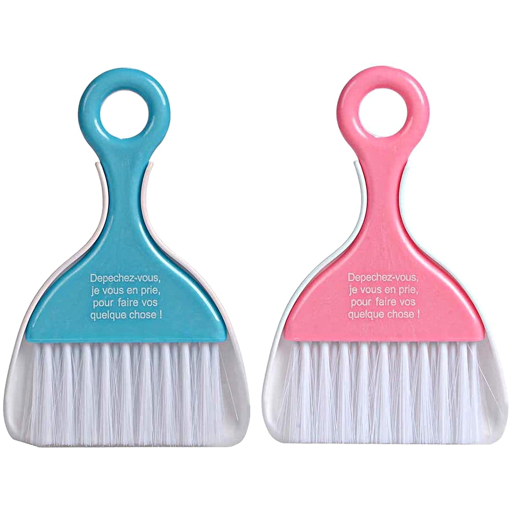 2 Pack Mini Dustpan and Brush Set, Small Hand Broom and Dustpan ...