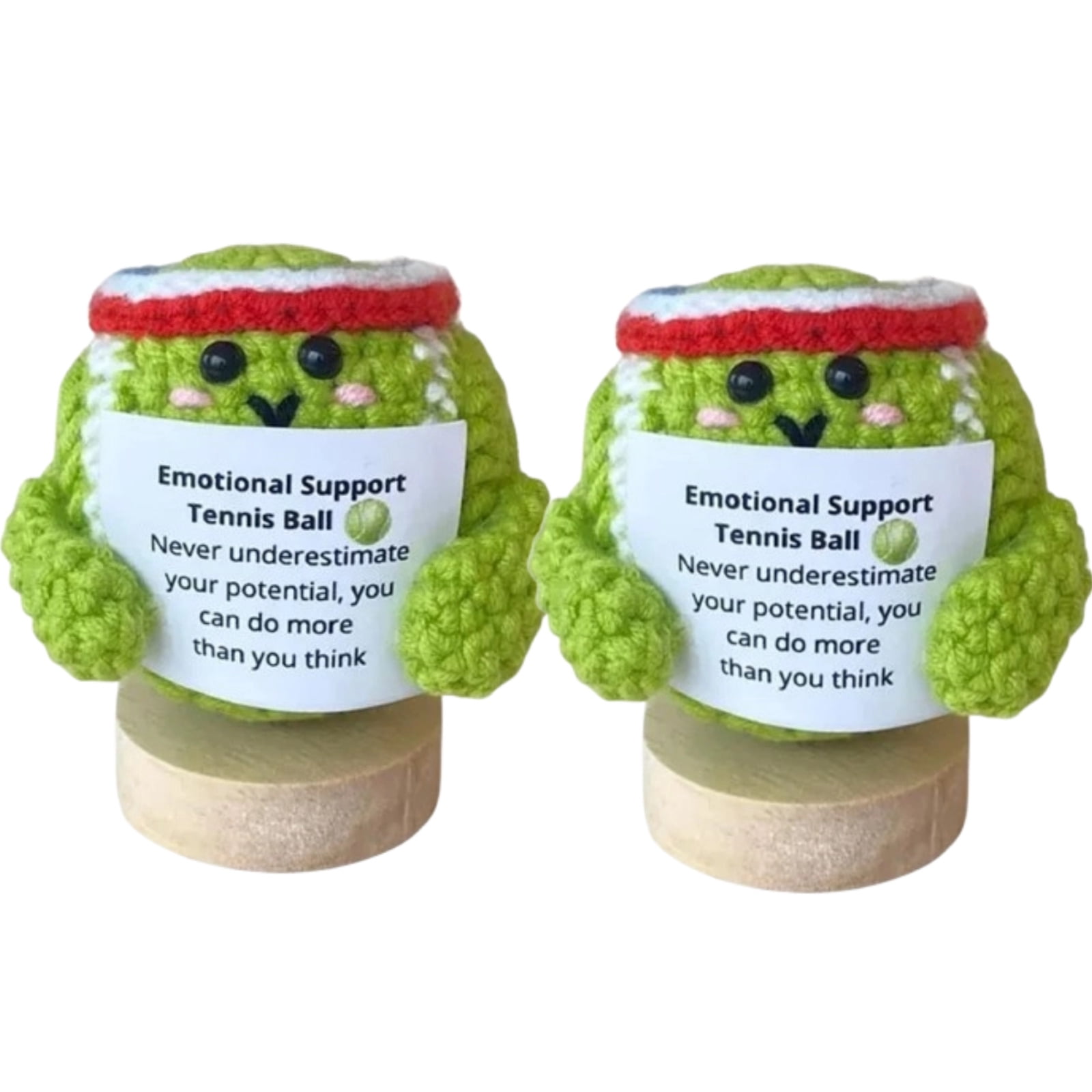 2 Pack Mini Funny Positive Gifts,Small Handmade Crochet Animals Cute ...