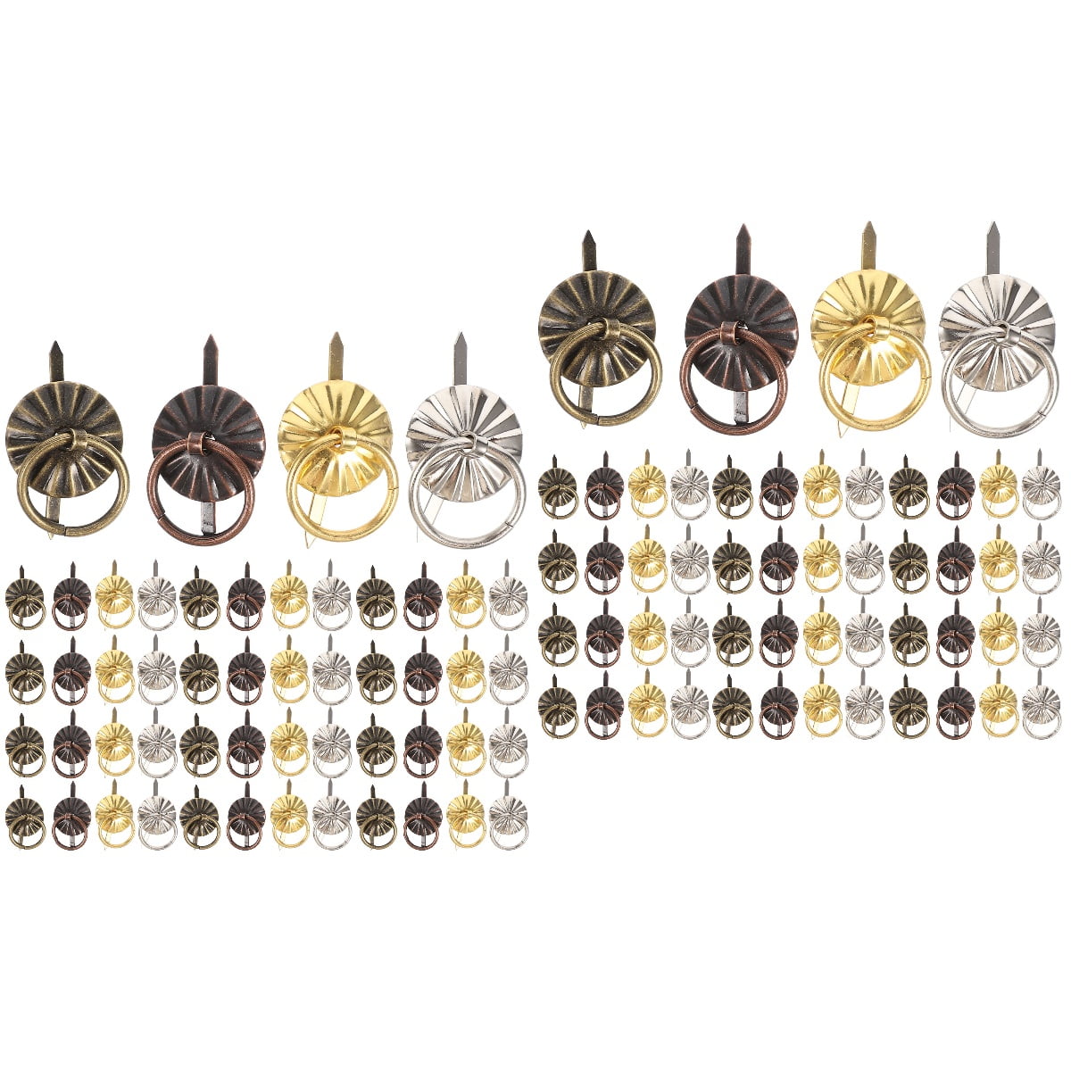 2 Pack Mini Handle Ring Rattan Hardware Hooks Rings Handles - Walmart.com