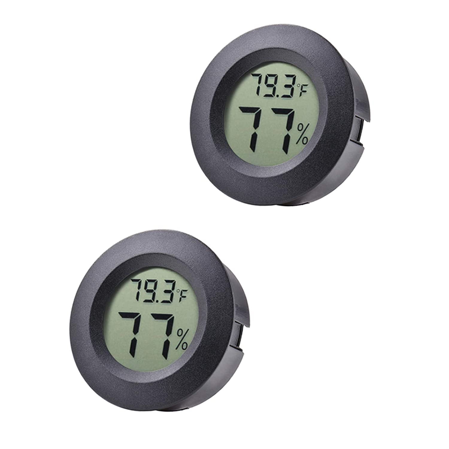 2-Pack Mini Hygrometer Thermometer Fahrenheit or Celsius Meter Digital ...