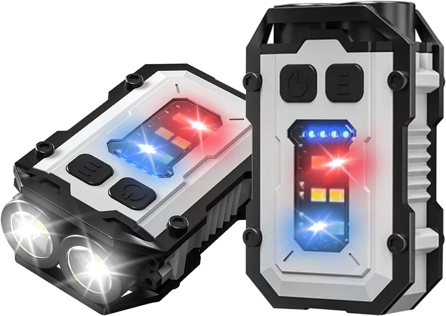 2 Pack Mini Keychain Flashlight with Clip, LED Magnetic EDC Key Chain ...